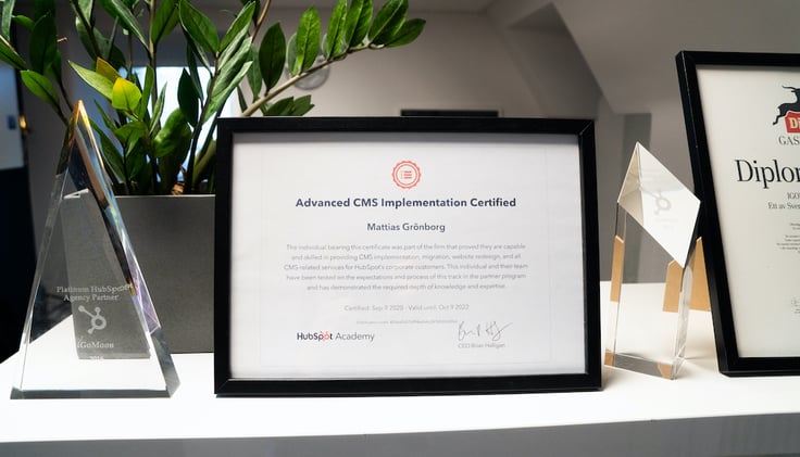 iGoMoon named HubSpot Advanced CMS Implementation certified